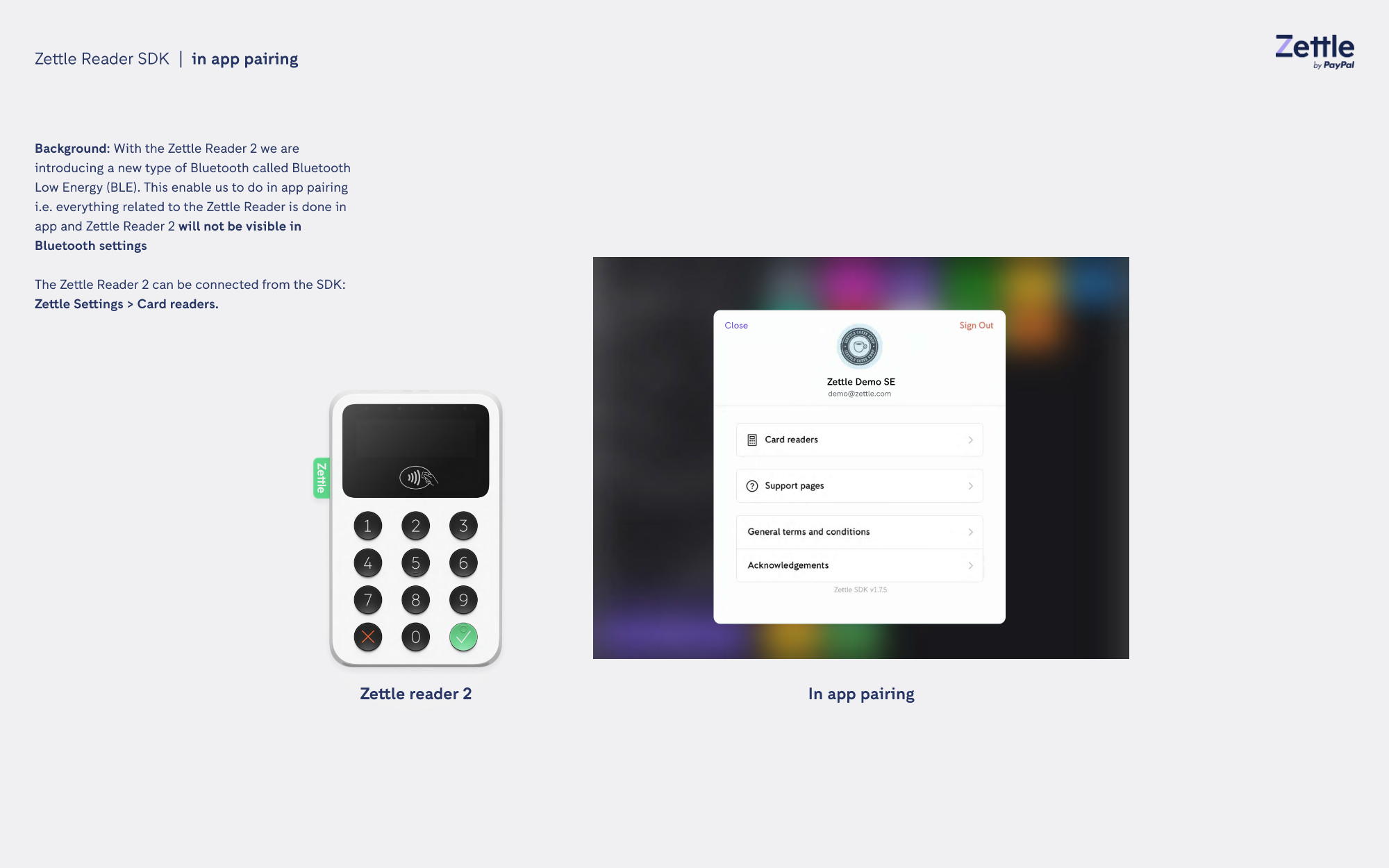 In-app pairing step 1
