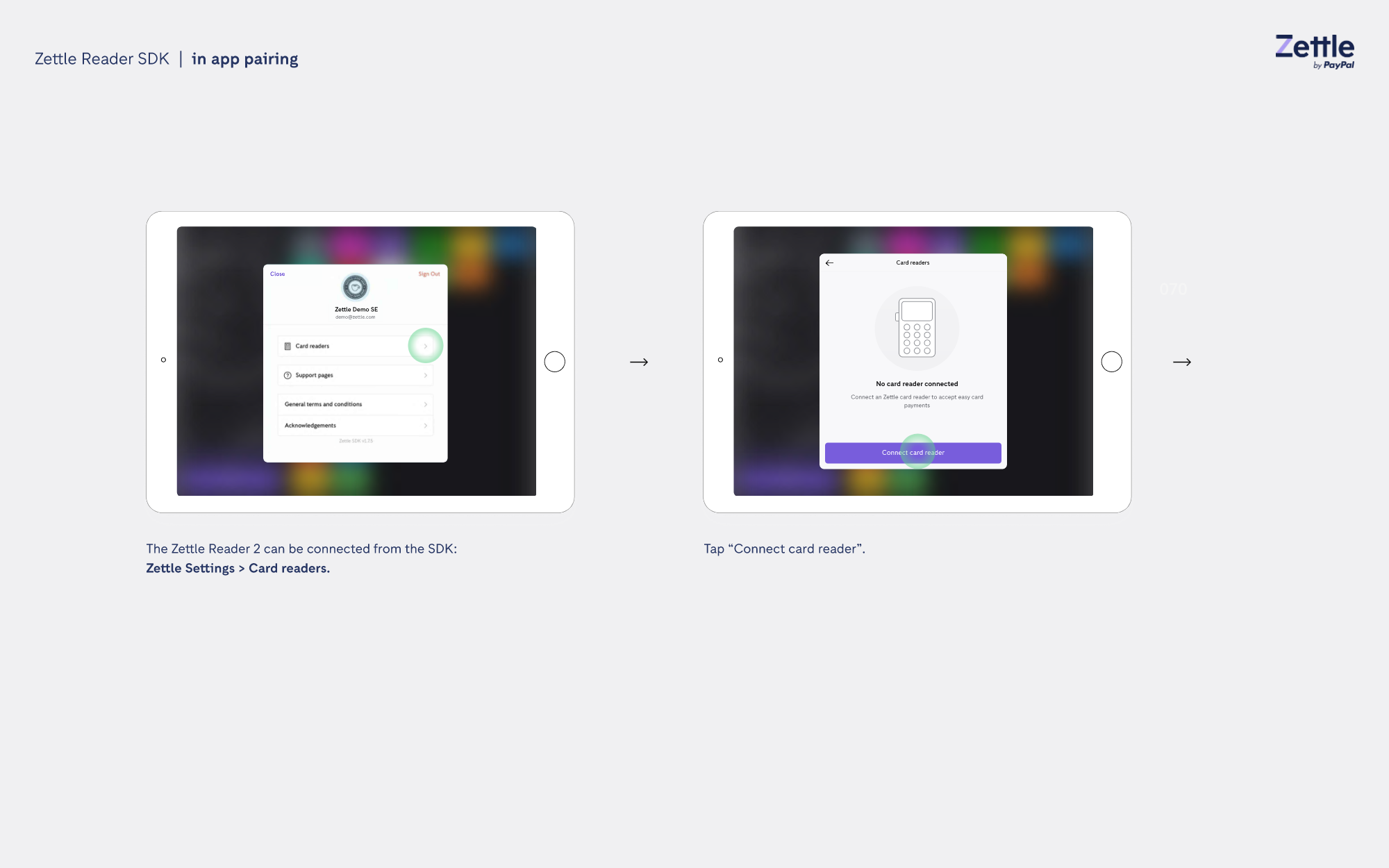In-app pairing step 2-3