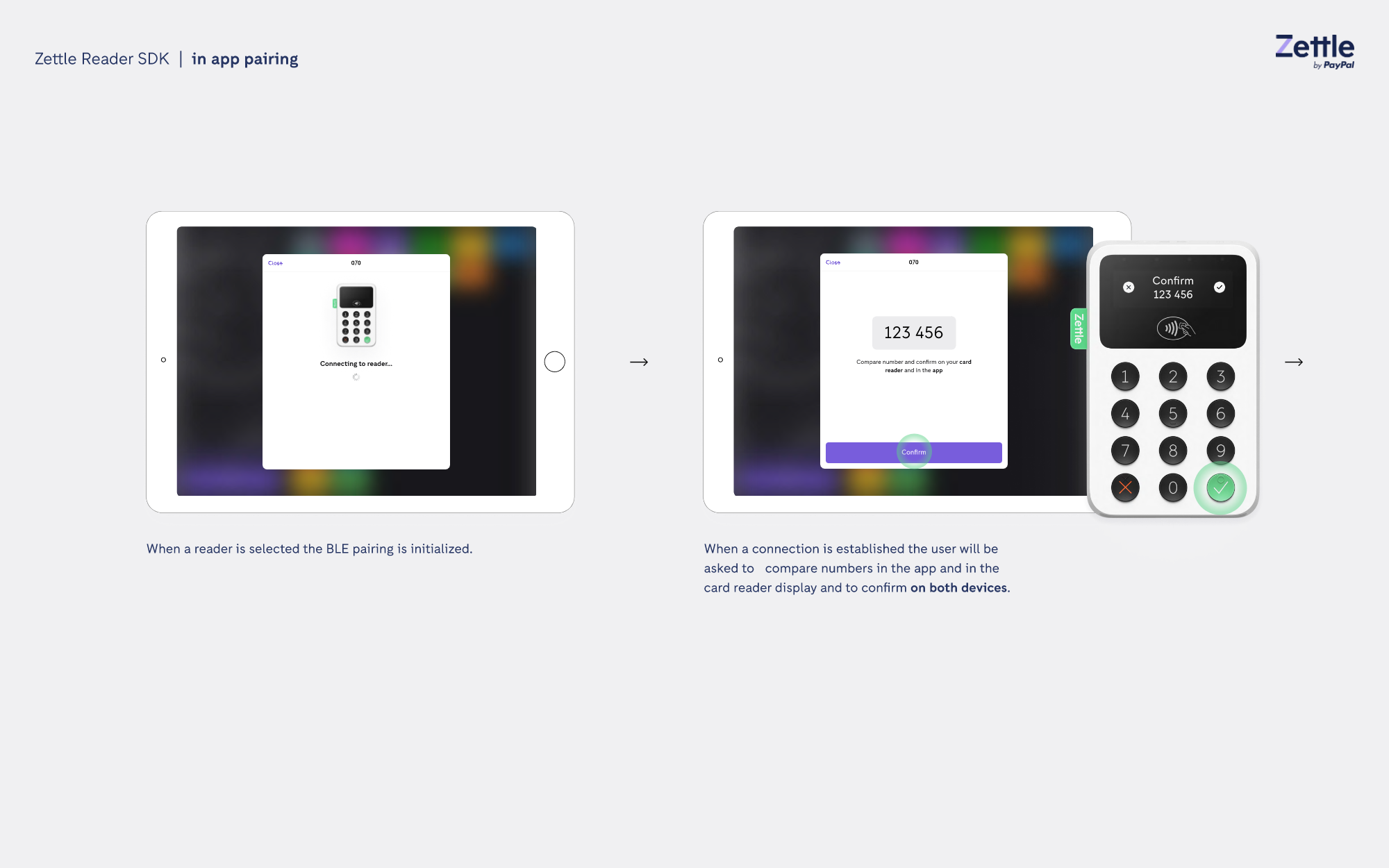 In-app pairing step 7-9